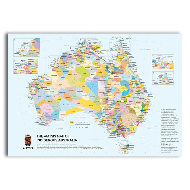 The Aiatsis Map Of Indigenous Australia - Extra Small (A3) Folded ...
