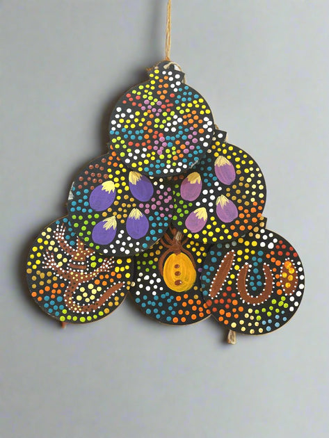 Jacinta Numina Assorted Hand Painted Christmas Decorations – Aboriginal ...