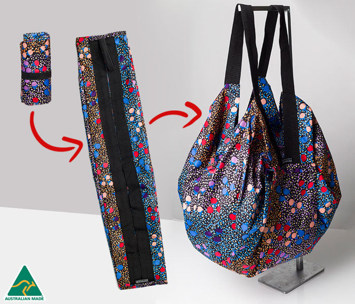 Charlene Marshall Fold Up Bag By Alperstein Designs – Aboriginal Bush ...